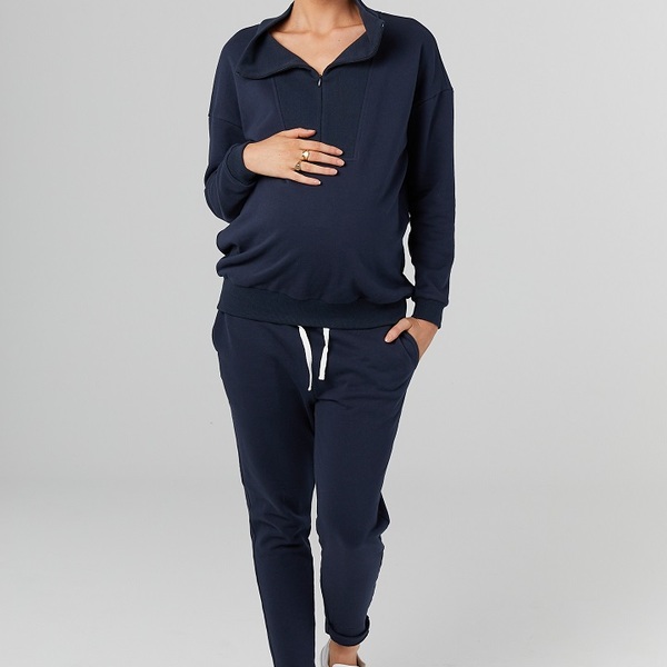French Zip Sweater - Maternity